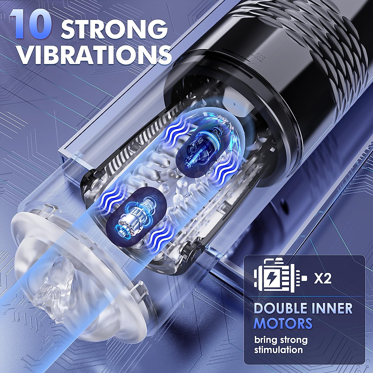 EORONE Male Sex Toy for Men Male Masturbator - Sex Toys for Men Adult Toys with 10 Vibrating & 6 Thrusting, Mens Sex Toys Pocket Pussy LCD Display, 3D Sleeve