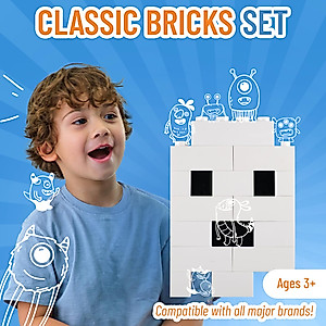 Strictly Briks Compatible with Lego Toy Building Block, Halloween Ghost Bricks, 15 Trick or Treat Goody Bags, 18 Pieces per Pack, 100% Compatible with All Major Brands, for Kids Ages 4+