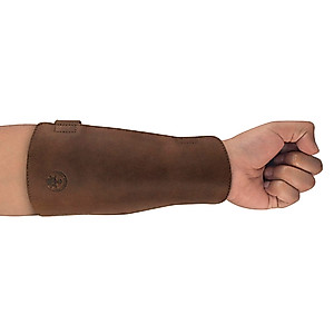 Valhalla Gear, Archery Arm Guard, Forearm Protector, Adjustable Straps, Archer Essentials, Shooting Practice, Larping, Full Grain Leather, Handmade, Bourbon Brown