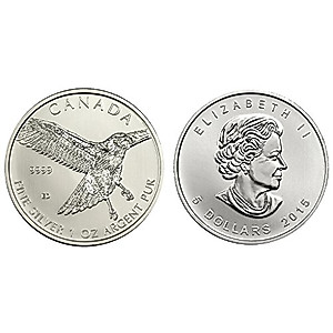 2015 - Red Tailed Hawk One Ounce Silver Coin Dollar Mint Uncirculated