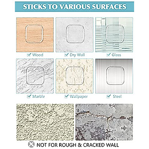 Door Stoppers Wall Protector, Etybetopstar1.57inch Reusable Door Bumper with Self Strong Adhesive, Quiet, Shock Absorbent Gel for Home, Office, Wall Protector from Door Knobs (Square, Clear)) (6PCS)