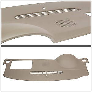 DNA Motoring ZTL-Y-0078-BE ABS Dash Board Cover Cap Compatible with 07-13 Avalanche Silverado/Sierra 1500 2500HD 3500HD WITH Speaker & Amp, Beige
