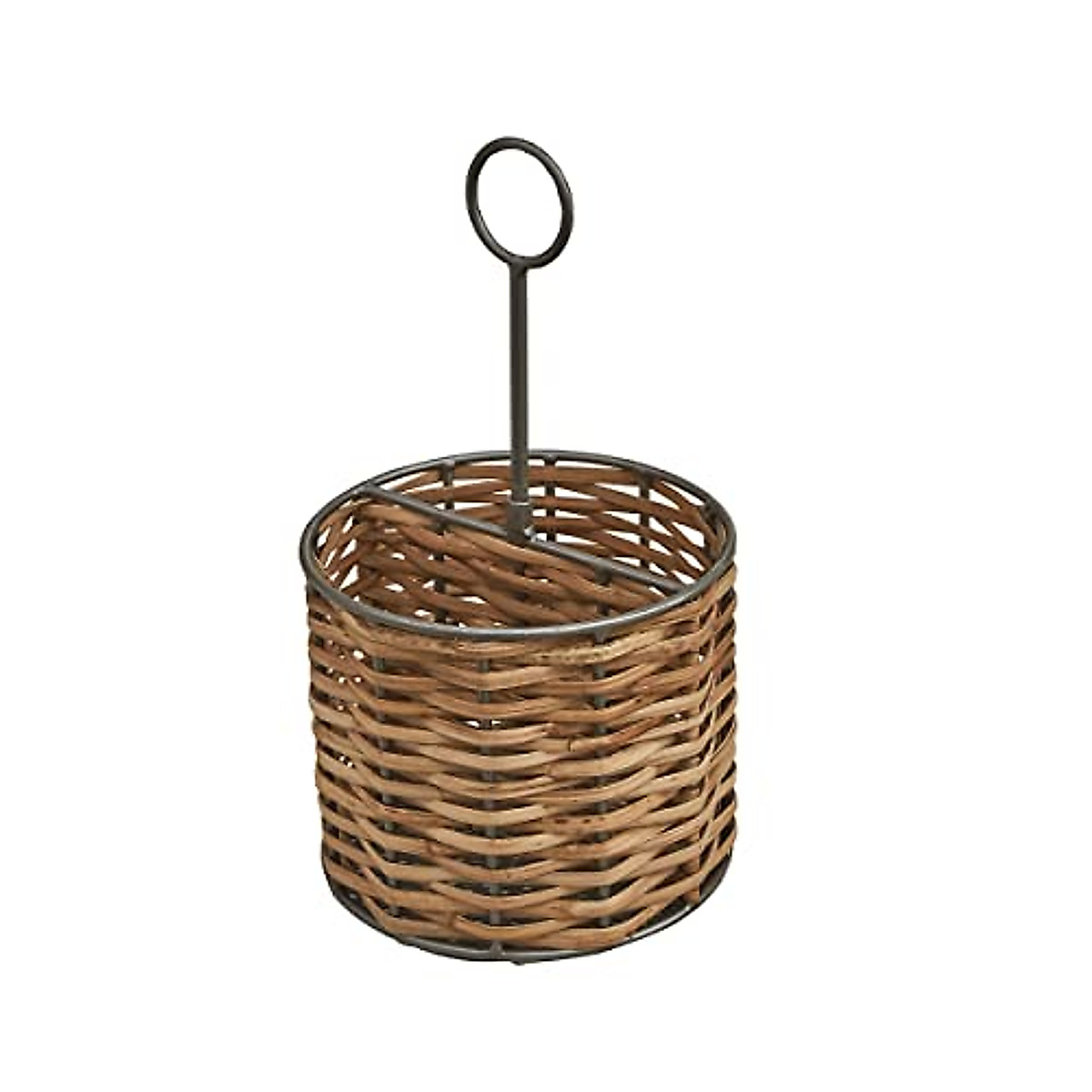Split P Natural Cane Boho Utensil Caddy