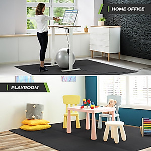 ZENY Puzzle Exercise Mat 1/2'' Thick Interlocking Foam Floor Mat, Gym Flooring Mat, Home Gym Workout Exercise Equipment Mat