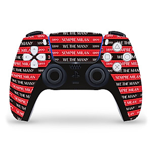 Head Case Designs Officially Licensed AC Milan Sempre Milan 1899 Art Vinyl Faceplate Sticker Gaming Skin Decal Cover Compatible with Sony PlayStation 5 PS5 DualSense Controller