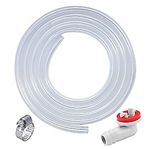 LitKiwi Drain Kit, Window Air Conditioner, 1 PCS Elbow Fitting, 3Feet Clear Vinyl Tube Material, Universal Mini-Split AC Unit, Adjustable Length, Draining Condensate