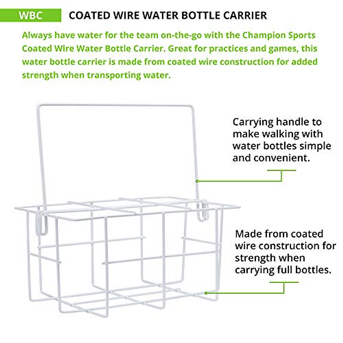 Champion Sports WBC Coated Wire Water Bottle Carrier