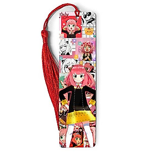 Bookmarks Ruler Metal Anya Bookworm Spy Tassels Bookography Measure Reading for Book Bibliophile Gift Reading Christmas Ornament Markers