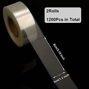 1200 PCS Clear Label Protector Self-adhesive Waterproof Label Stickers Rectangle Label Protector Shields Transparent Envelope Seal Stickers 3.1 x 1.2 Inches