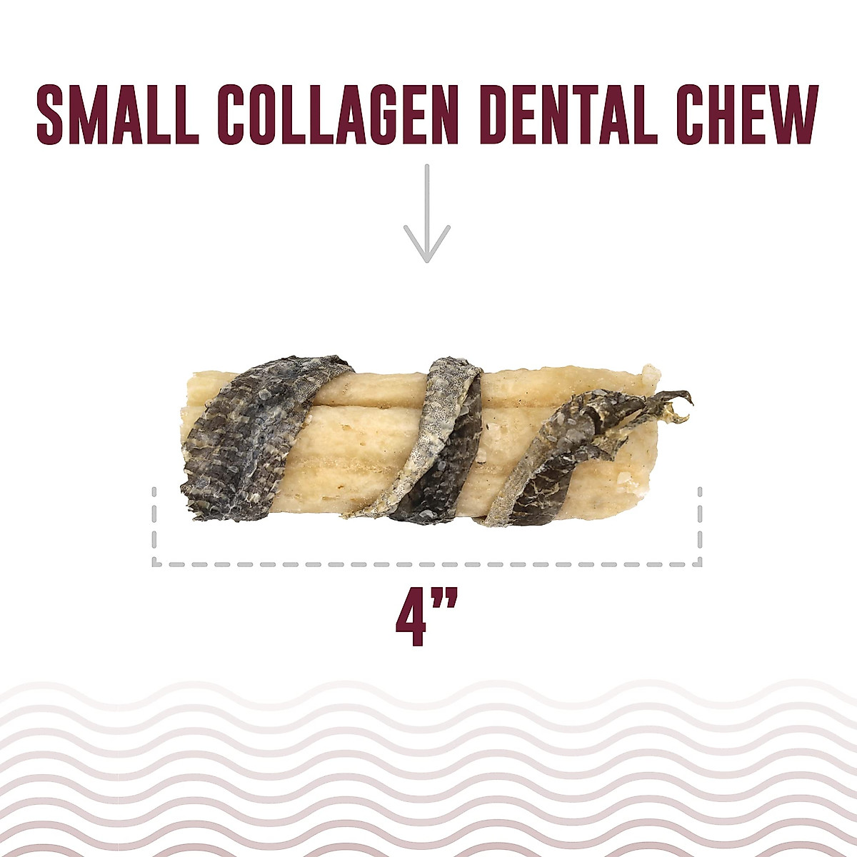 Icelandic+ Beef Collagen Dental Chew Stick Wrapped with Fish 4" Dog Treat