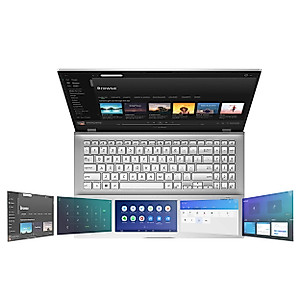 ASUS VivoBook S15 Thin & Light 15.6” FHD, Intel Core i7-8565U CPU, 8GB DDR4 RAM, PCIe NVMe 512GB Teton Glacier SSD, Windows 10 Home, S532FA-PB55, Transparent Silver