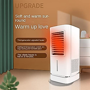 Outdoor Garden Heater Household Heater Desktop Small Electric Heater Heaters Ceramic Heating Mute Shaking Head Warm Fan Hot Fan Mini Space Patio Heater (Color : Gold, Size : AU)