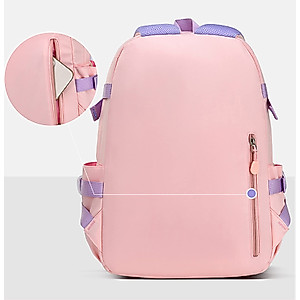 Lvswebe Girls Cute Bunny Backpack Kawaii School Bags Waterproof Laptop Backpack Pink Medium