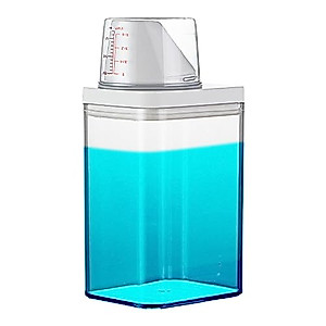 Laundry Powder Bin, Household Washing Powder Storage Container, Laundry Detergent Powder Storage Box,With Measuring Cup Rice Storage Bottle Laundry Powder Box （1100ml）