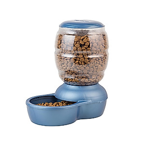 Petmate Replendish Gravity Feeder W/Microban, Pearl Peacock Blue, 2 LB, Made in USA