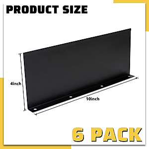 Powrocket 6 Pack Aluminum Gutter Valley Splash Guard,Keep Water from Overshooting The Gutter,for Valley,Corner,or Straight,10 inch Each Piece,Black