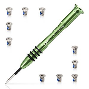 LeFix 10 x M2.5 x 4 Screws T5 Torx Compatible with DELL XPS 17 9700 9710 9720|Precision 5750 5760 5770 Base Underside,Silver,T5 Screwdriver Included