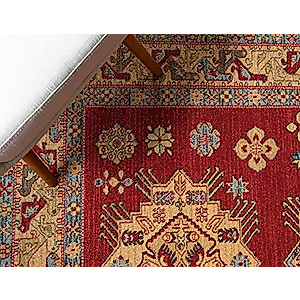 Unique Loom Sahand Collection Traditional Geometric Classic Red Area Rug (7' 0 x 10' 0)