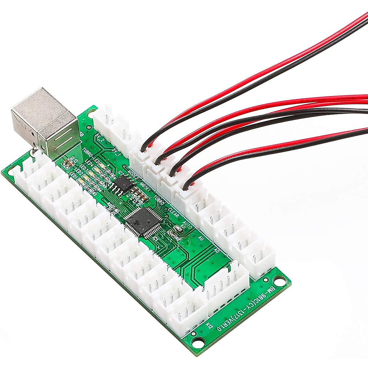20 Pcs/Lot 2 Pin Arcade Button Cables Terminals Size 0.110'' (2.8mm) Compatible with Zero Delay Arcade USB Encoder/SANWA Arcade Buttons/BL-30 Buttons, JST XH2.54 Plugs