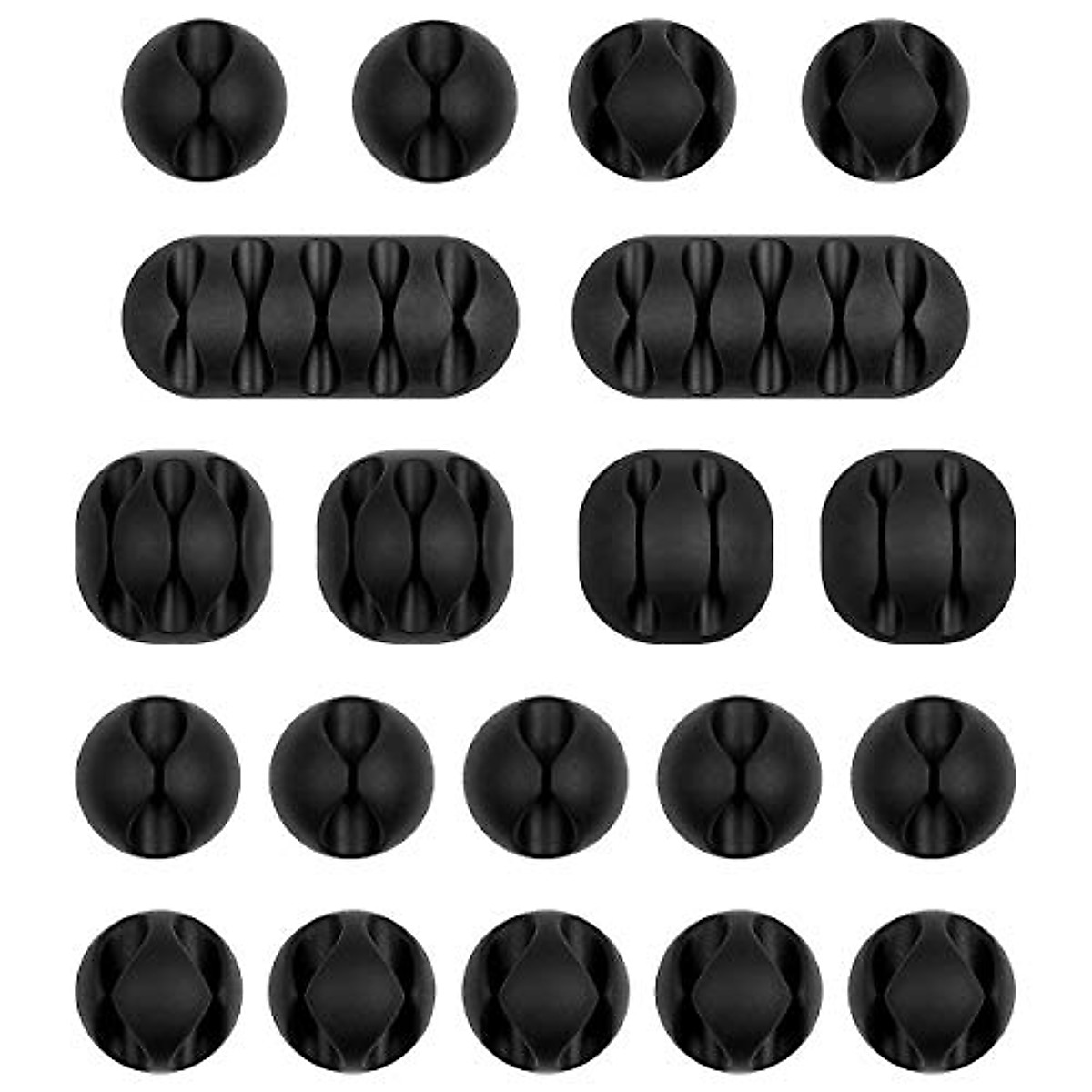 ELZO Cable Clips, Cable Clip Holders Organizer [20 Pack] Management Mini Cable Tidy Holders Adhesive Hooks Wire Cord Holder for Organizing USB Cable/Power Cord…