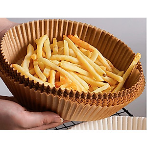 Original, Air Fryer Disposable Paper Liner, Parchment Paper for Air Fryer Oil-proof, Water-proof air fryer sheets, Food Grade Parchment Paper for Baking Roasting (6.3inch 50pcs)