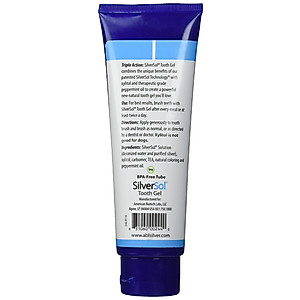 Silver Biotics - Tooth Gel - SilverSol Nano-Silver Infused Gel for All Natural Gum & Teeth Protection (Glacial Mint) 4oz.