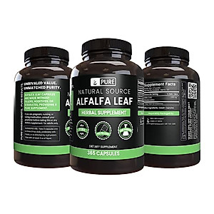 Pure Original Ingredients Alfalfa Leaf (365 Capsules) No Magnesium Or Rice Fillers, Always Pure, Lab Verified