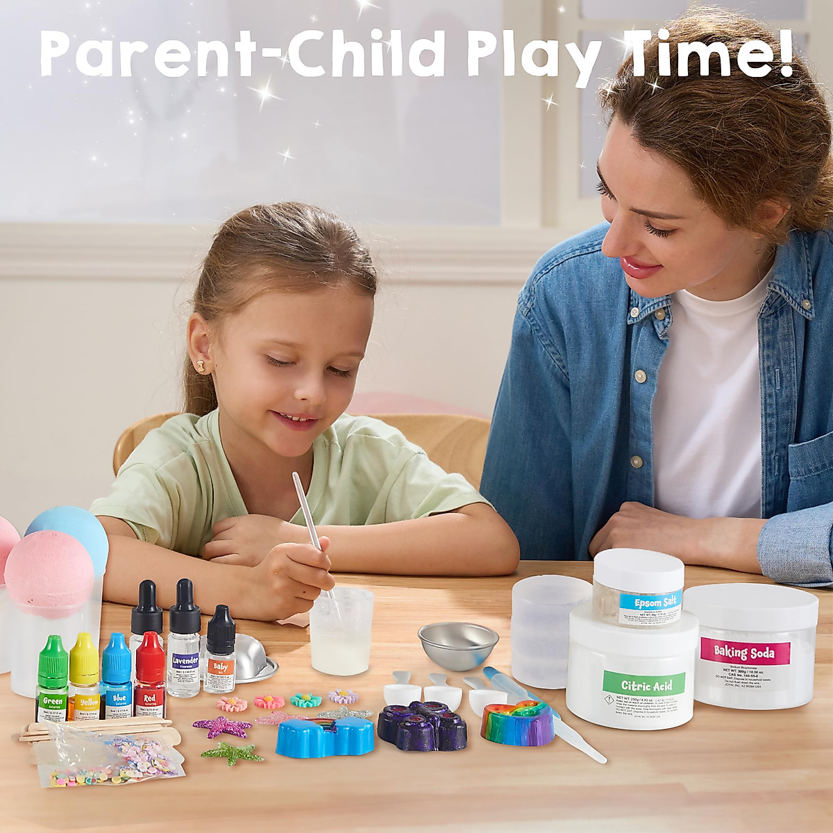 Klever Kits Bath Bomb, Soap Making Kit for Kids, 2-in-1 Spa STEM Science Kits, DIY Make Your Own Bath Bombs & Soap, Spa Kit for Kids, Gifts Toys for Toddler Kid, Birthday Present