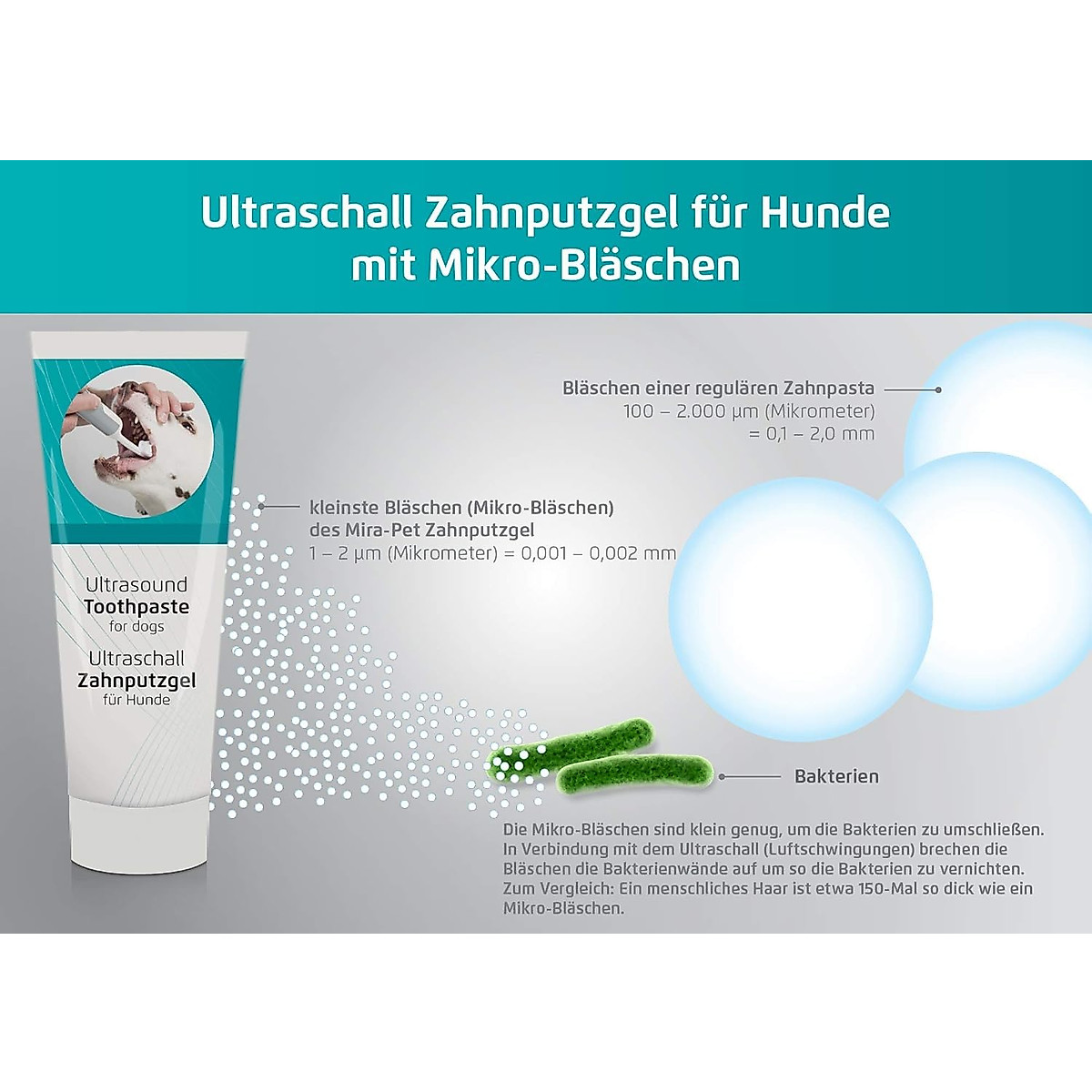 Techmira Cleany Teeth Toothbrush for Dogs Starter Kit