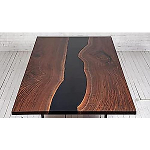Epoxy Table Live Edge Wooden Table Epoxy Resin River Table Natural Wood Dining Table Natural Epoxy Table Resin Table, Piece Of Conversation