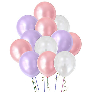 Metallic Purple Pink White Balloons Assorted color for Birthday Wedding Baby Bridal Shower Party Supplies aibushishou