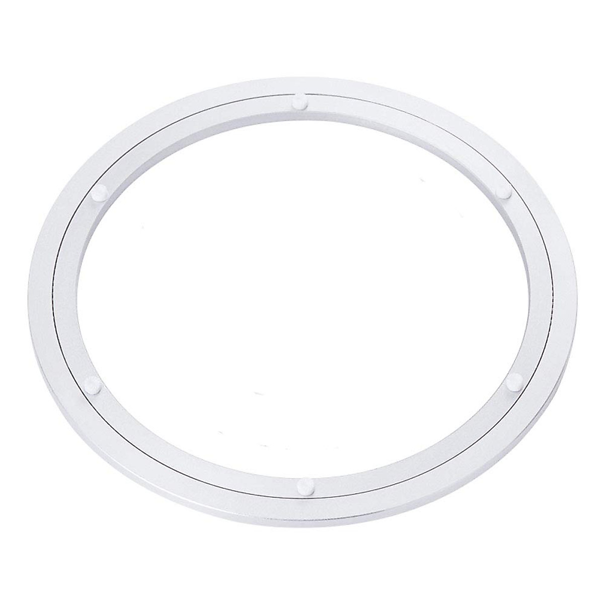 NUZAMAS 350mm(14inch) Heavy Duty Aluminium Alloy Rotary Table Bearings Turntable Round Dining Table Smooth Swivel Plate for Tabletop Serving Trade Show Displays