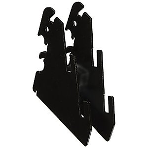 Wall Control Pegboard Slotted Metal Pegboard Bracket Pair Accessory Pack for Wall Control Pegboard and Slotted Tool Board – Black