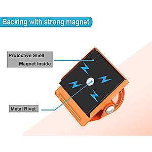 BamLue 12 Pieces Fridge Magnet Clips, Refrigerator Whiteboard Wall Fridge Memo Note Paper Clips, Colored Heavy Duty Metal Magnetic Clip for Photos, Pictures, Papers on Home & Office & Teaching