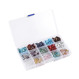 Milisten Bracelets Beads Bracelets Beads 24 Beads Natural Gemstone Beads Irregular Chips Stones Crushed Chunked Crystal Pieces Loose Beads for Jewelry Making DIY Kits DIY Kits