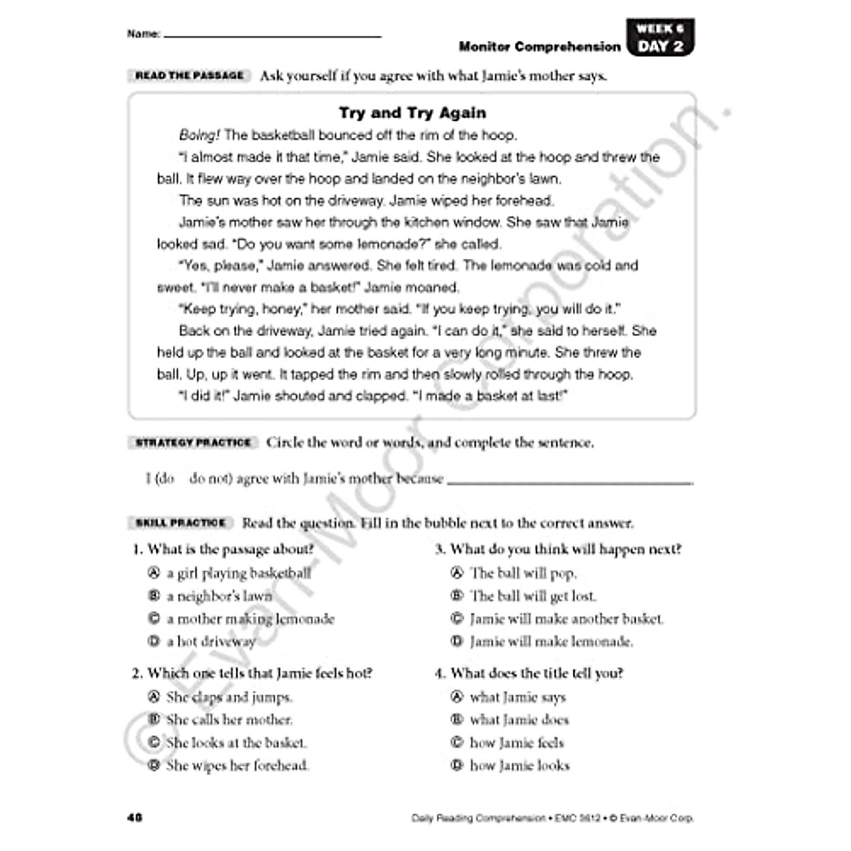 Evan-Moor Daily Reading Comprehension, Grade 2, Teacher's Edition, Print (9781629384757)
