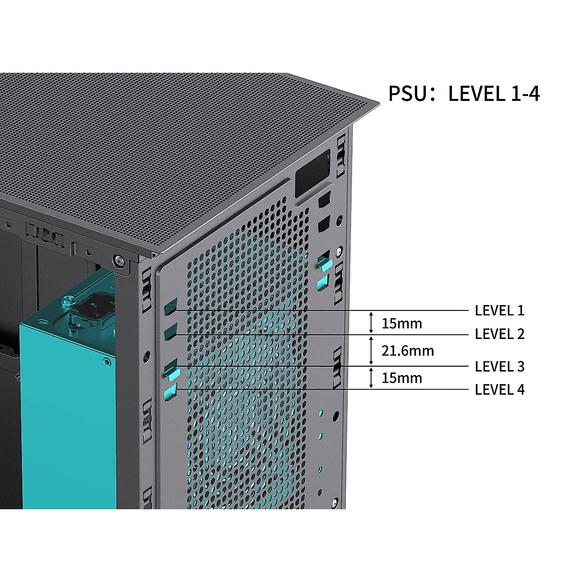 JONSBO D41 MESH SC Black ATX Computer Case with Screen, ATX Motherboard PC Case Mid Tower/Support RTX 4090(335-400mm) GPU 360/280AIO,Power ATX/SFX: 100mm-220mm Multiple Tool-Free Design,Black