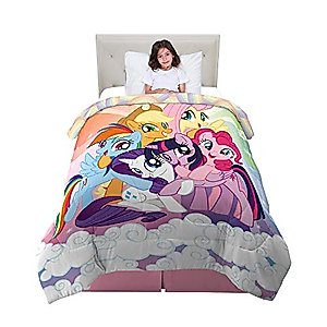 Franco Kids Bedding Super Soft Reversible Comforter, Twin/Full, My Little Pony
