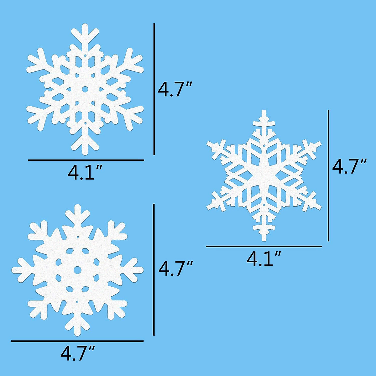 jollylife 12PCS Snowflake Garland Winter Party Wonderland Birthday Decorations - Christmas Snow Flake Streamers Strings Hanging Decor