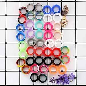 Stuppendux 22Pairs Soft Silicone Tunnels Ear Gauges Tunnels Plugs Stretchers Expander Mix Set for Women Men 1/2" 12mm