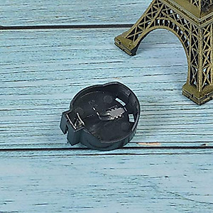 Comimark 10 Pcs CR2450 Coin Cell Button Battery Socket Holder 2 Pins Black AD