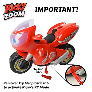 Ricky Zoom Remote Control Turbo Trick Ricky Motorcycle Toy, Multicolor, 3 Years and Up