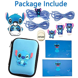 ZOSTLAND Blue ET Monster Set DIY Protectors Phone Ring Data Cable 5W 18W 20W USB Charger Data Line Earphone Wire Saver Protector Compatible iPhone 7 8 Plus X 11 12 13 14 15 Max iWatch (Upgrade Alien)