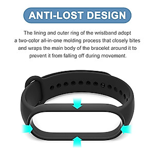 BANGTING 20 Pieces Strap Replacement Compatible with Xiaomi Mi Band 7/6 / 5 and Amazfit Band 5, Bands for Xiaomi Mi Band 7 Bracelet Wristbands Accessories for Mi Fit 6 Straps (20 Colors)