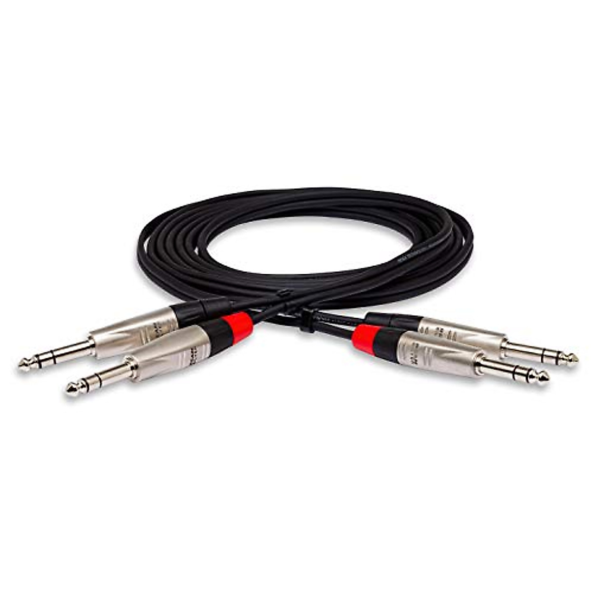 Hosa HSS-005X2 Dual REAN 1/4" TRS Pro Stereo Interconnect Cable, 5 Feet