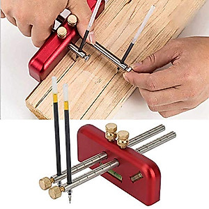 Zeglavi Adjustable Marking Gauge Woodworking Scriber Mortise Gauge Aluminum Alloy DIY Draw Line Metal Ceramic Wood Scribing Tools for Carpenter