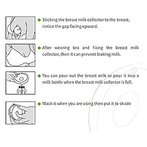 Breast Shells Milk Saver,2 Pack Breast Pump,Breastmilk Collector,Milk Anti-Flow Out,Protect Sore Nipples,BPA-Free Flexible Food Grade Silicon and PP Material,Skin Friendly