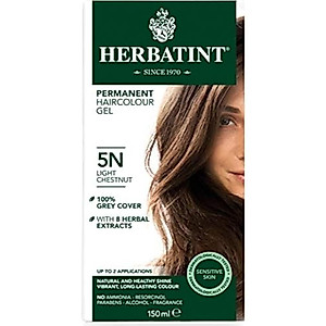 Herbatint Permanent Haircolor Gel, 5N Light Chestnut (5N) 4.56 Fl Oz