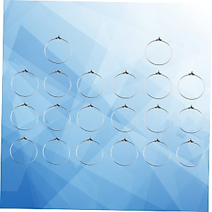VILLCASE 3sets Long Lasting Copper Ear Clips DIY Earring Hooks for Women Girls Silver Handmade Jewelry 20pcs*3