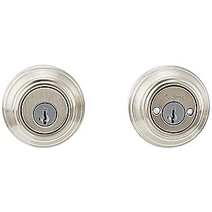 Kwikset 985 Double Cylinder Deadbolt featuring SmartKey® in Satin Nickel